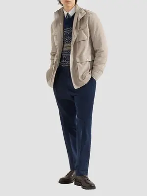 Brunello Cucinelli Suede Unlined Safari Jacket