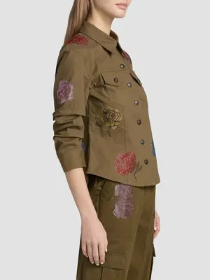 Cinq À Sept Canyon Crystal Rose Scrunched Jacket