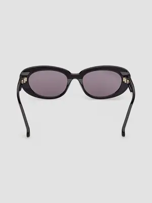 Max Mara 53mm Oval Sunglasses - Black