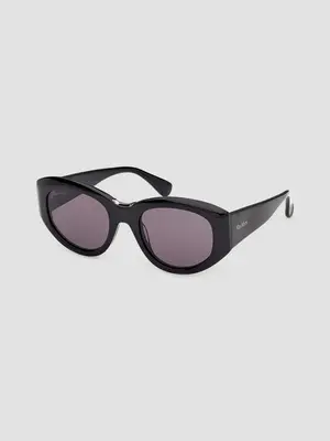 Max Mara 52mm Oval Sunglasses Black