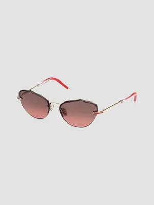 CHRISTIAN LOUBOUTIN 59mm Cat-eye Sunglasses - Gold Red