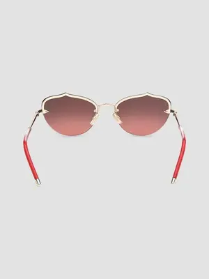 CHRISTIAN LOUBOUTIN 59mm Cat-eye Sunglasses - Gold Red