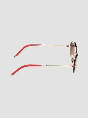 CHRISTIAN LOUBOUTIN 59mm Cat-eye Sunglasses - Gold Red