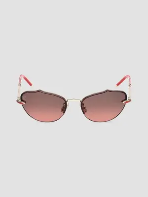 CHRISTIAN LOUBOUTIN 59mm Cat-eye Sunglasses - Gold Red
