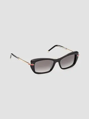 CHRISTIAN LOUBOUTIN 53mm Rectangular Sunglasses - Gold Black