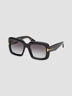 TOM FORD Icon 53mm Square Sunglasses - Black