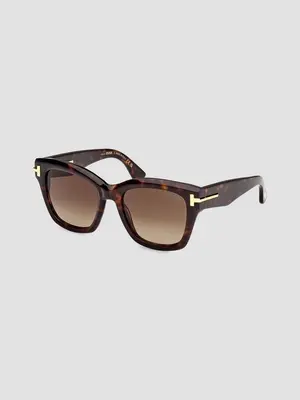 TOM FORD Icon 53mm Square Sunglasses - Brown