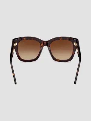 TOM FORD Icon 53mm Square Sunglasses - Brown