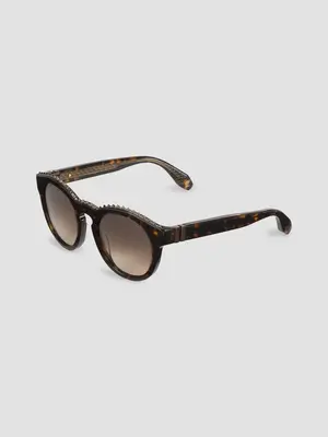CHRISTIAN LOUBOUTIN Anouk 53mm Round Sunglasses - Brown