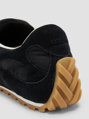 Bottega Veneta Orbit Flash Suede Sneakers - Black