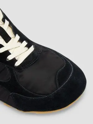 Bottega Veneta Orbit Flash Suede Sneakers - Black