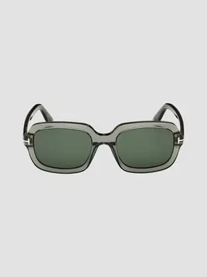 TOM FORD Lana-02 53mm Square Sunglasses - Green