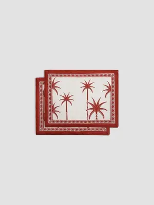 La DoubleJ Placemat Set Of 2 - Date Palms