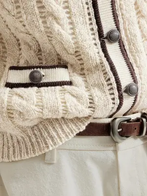 Brunello Cucinelli Soft Virgin Wool And Cashmere Cardigan - Cream