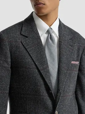 Brunello Cucinelli Virgin Wool Tie - Medium Grey