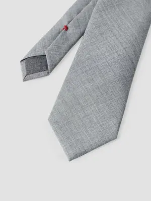 Brunello Cucinelli Virgin Wool Tie - Medium Grey