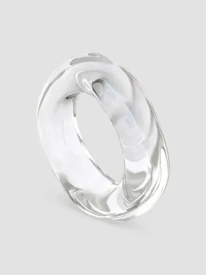 Alexis Bittar Liquid Lucite Wave Bangle - Clear