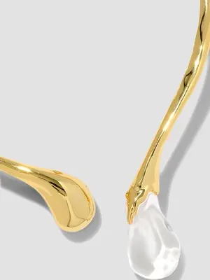 Alexis Bittar Liquid Lucite Sprout 14k-gold-plated Hinged Collar Necklace