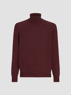 Brunello Cucinelli Mouliné Cashmere Turtleneck Sweater - Dark Grey