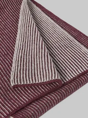 Brunello Cucinelli Cashmere English Rib Vanisé Knit Scarf - Bordeaux