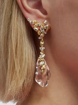 Alexis Bittar Dream Rain Lucite, Crystal & 14k-gold-plated Drop Earrings