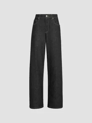 Brunello Cucinelli No Fade Denim Loose Barrel Jeans