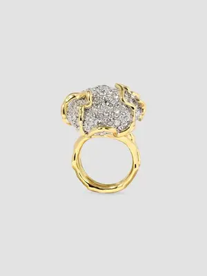 Alexis Bittar Solanales Two-tone & Glass Crystal Geode Ring