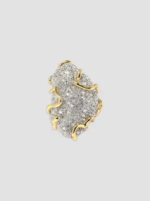 Alexis Bittar Solanales Two-tone & Glass Crystal Geode Ring