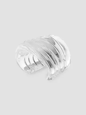 Alexis Bittar Liquid Lucite Wide Ripple Cuff
