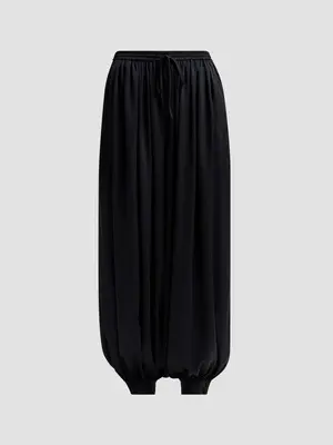 Cinq À Sept Esme Pleated Satin Balloon Pants - Black