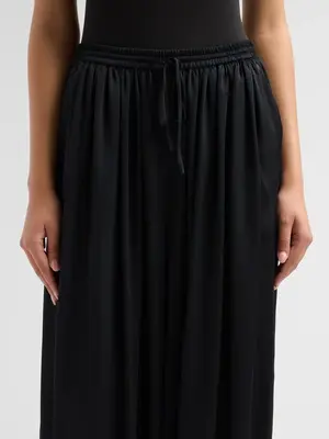 Cinq À Sept Esme Pleated Satin Balloon Pants - Black