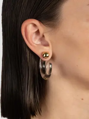 Alexis Bittar Goldtone & Lucite Reversible Hoop Earrings