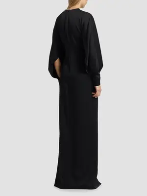 Michael Kors Satin Keyhole Slit Gown