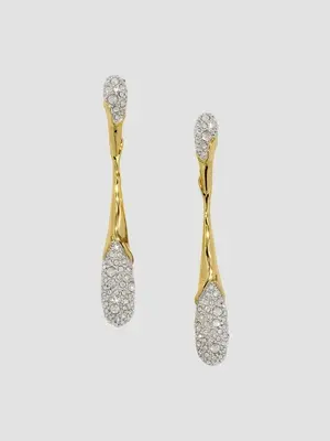 Alexis Bittar Solanales 14k--plated, Rhodium-plated & Drop Earrings - Crystal