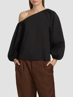 Tanya Taylor Tabitha Off-the-shoulder Top - Black