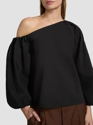 Tanya Taylor Tabitha Off-the-shoulder Top - Black