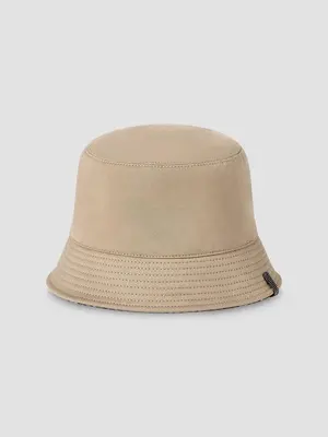 Brunello Cucinelli Cotton, Linen And Virgin Wool Reversible Bucket Hat With Monili