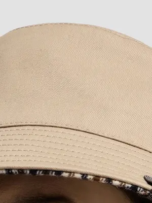 Brunello Cucinelli Cotton, Linen And Virgin Wool Reversible Bucket Hat With Monili