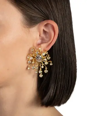 Alexis Bittar Asterales Modernist 14k--plated & Cubic Zirconia Clip-on Earrings