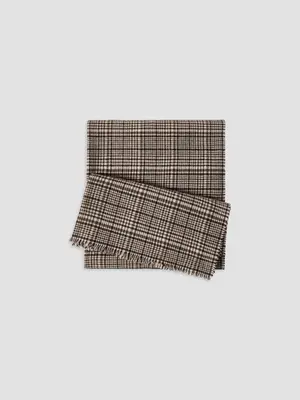 Brunello Cucinelli Cashmere Prince Of Wales Scarf - Brown