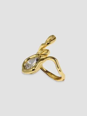 Alexis Bittar Asterales Floating Vine 14k--plated & Cubic Zirconia Ring