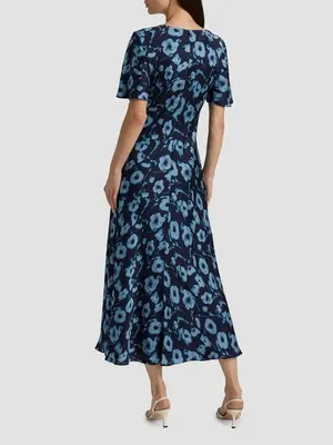 Tanya Taylor Daphne Poppy Dot Midi-dress