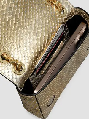 Alexis Bittar Bella Mini 14k-gold-plated & Leather Shoulder Bag