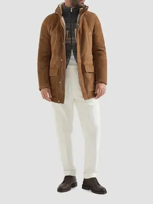 Brunello Cucinelli Nordic Jacquard High-neck Cardigan With Zip