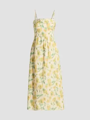 Tanya Taylor Gigi Cascading Floral Midi-dress