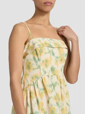 Tanya Taylor Gigi Cascading Floral Midi-dress