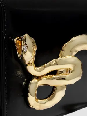 Alexis Bittar 14k-gold-plated & Leather Clutch - Black