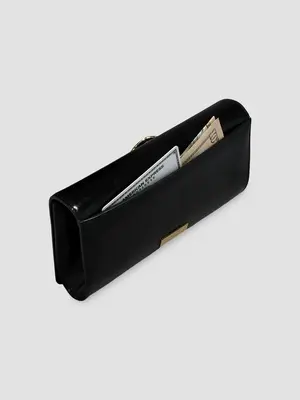 Alexis Bittar 14k-gold-plated & Leather Clutch - Black