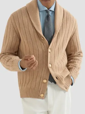 Brunello Cucinelli Cashmere Ribbed Cardigan