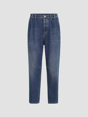 Brunello Cucinelli Comfort Cotton Denim Iconic Fit Five-pocket Jeans - Medium Denim